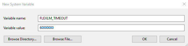 How to extend timeout intervals for connections from client workstation to license server